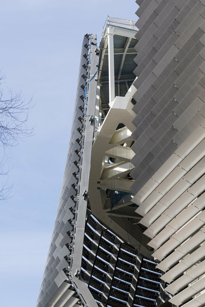 construction progress of real madrid's santiago bernabeu stadium