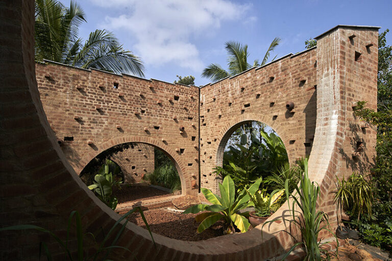 subterannean ruins: an open-air public center in india