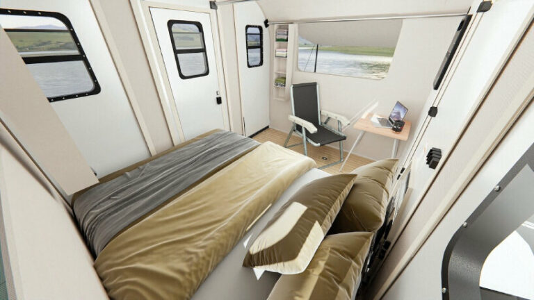 world’s first foldable camping cabin can fit on tesla cybertruck for ...