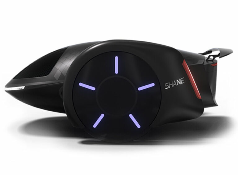 electric car in hoverboard shape comes with two big wheels & doors that ...