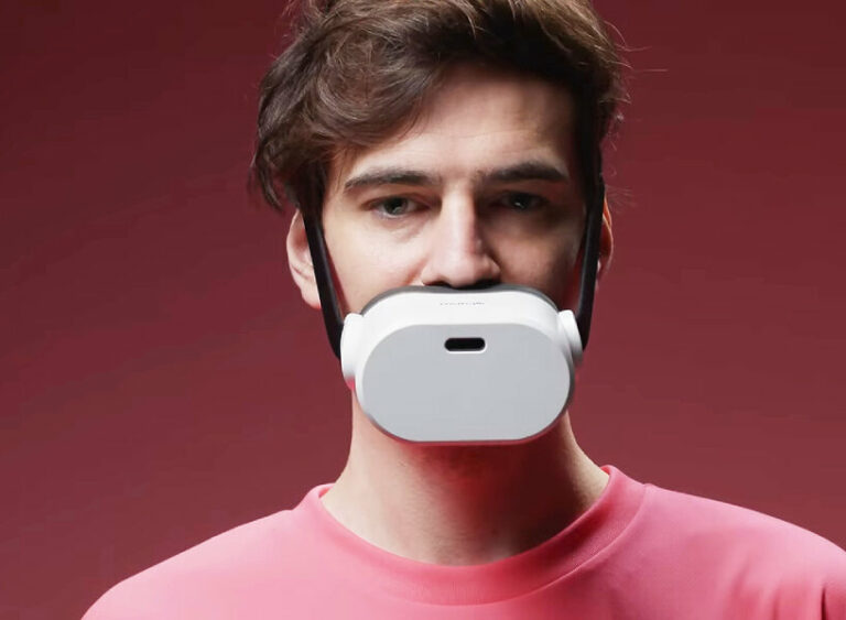 wearable soundproof microphone for mouth muffles voice of people who ...