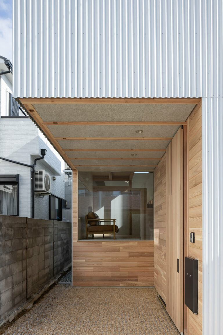 interconnected skipped floors outline compact toneyama house in japan