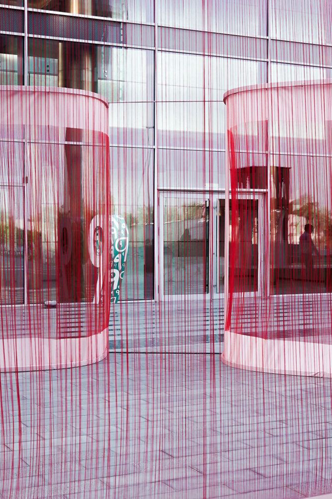 areen’s flowing installation unravels thousands of threads at dubai ...
