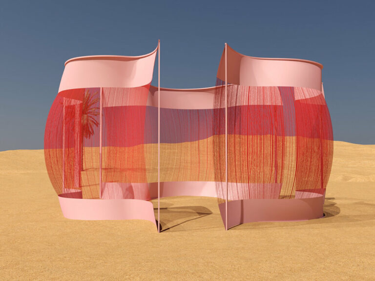 areen’s flowing installation unravels thousands of threads at dubai ...