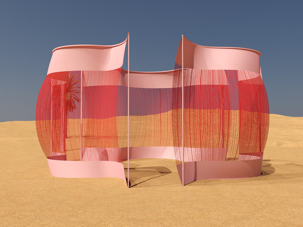 areen’s flowing installation unravels thousands of threads at dubai ...