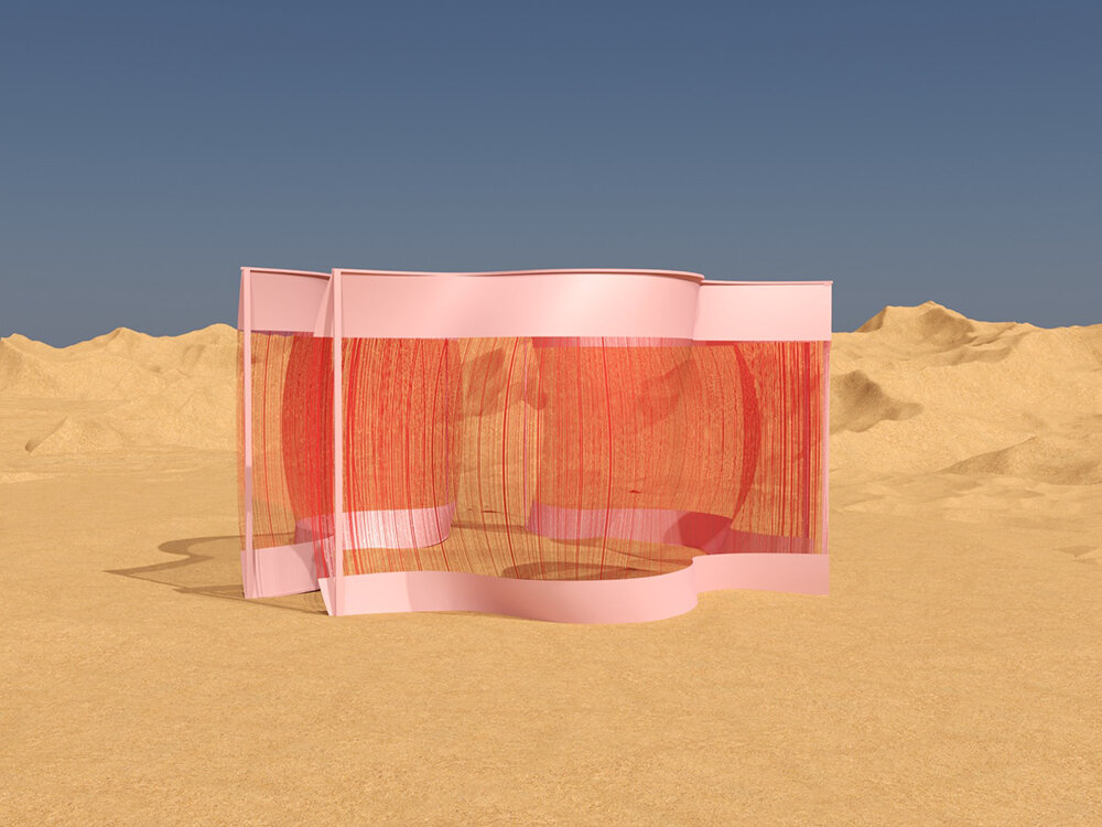 areen’s flowing installation unravels thousands of threads at dubai ...