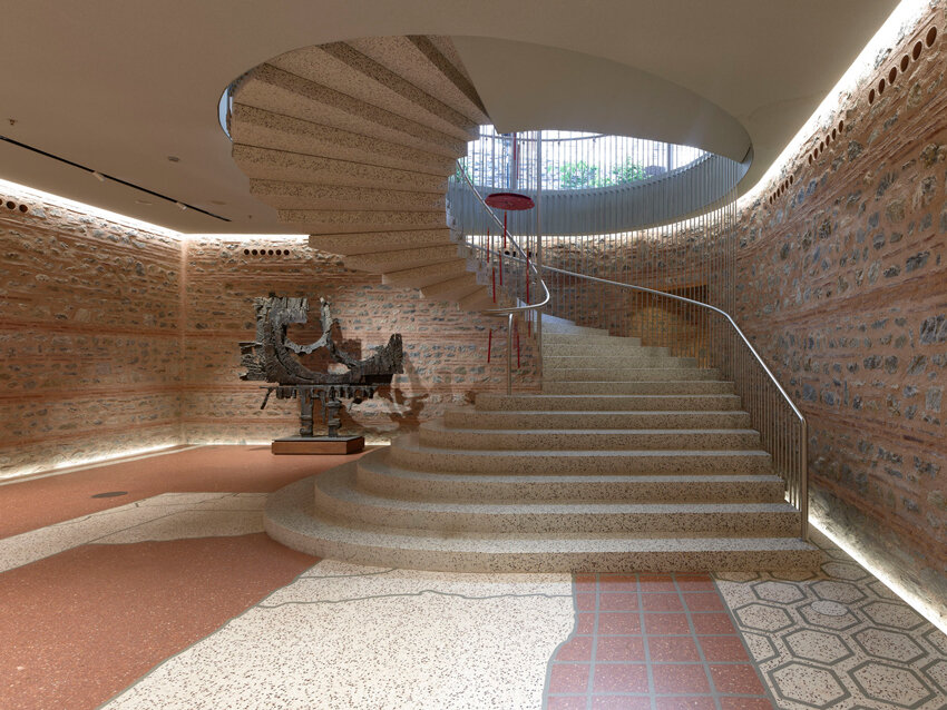 undulating steel canopy by GAD tops historic building in istanbul