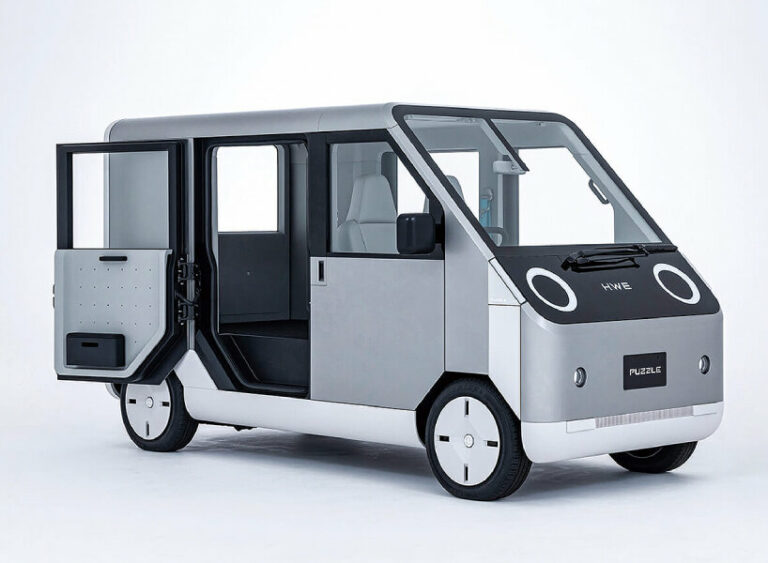 modular electric minivan with solar panels can function as emergency ...
