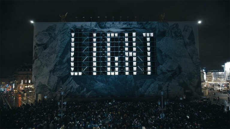 watch: JR animates his paris opera cavern facade with 'chiroptera ...