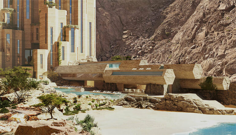 NEOM's latest destination, siranna, is an exclusive hexagonal-pillar ...