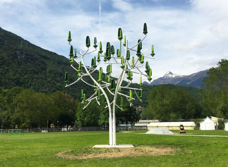 aeroleaf hybrid's tree-shaped wind turbine includes solar panels for ...