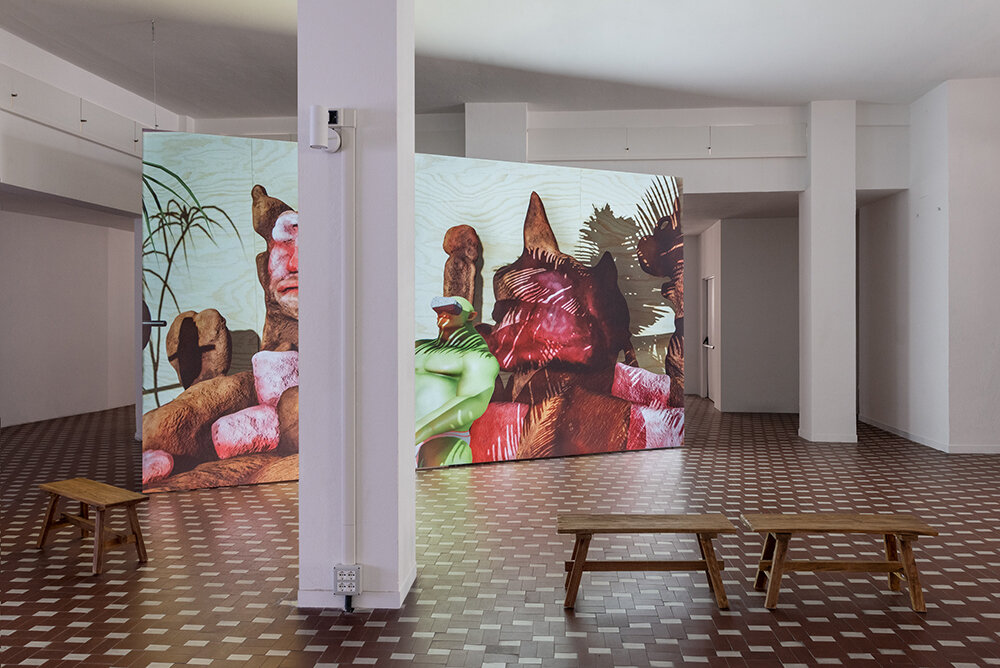 theo triantafyllidis' simulations at spazio vitale explore human existence