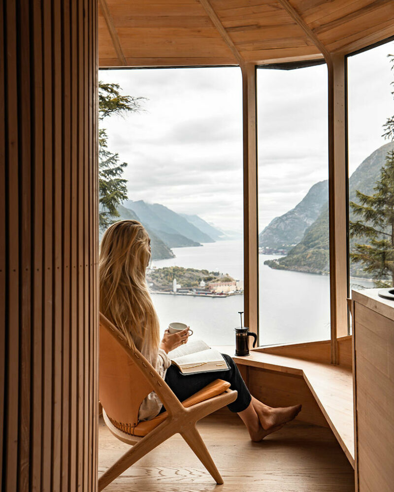 new woodnest treehouses suspended among the norwegian woods