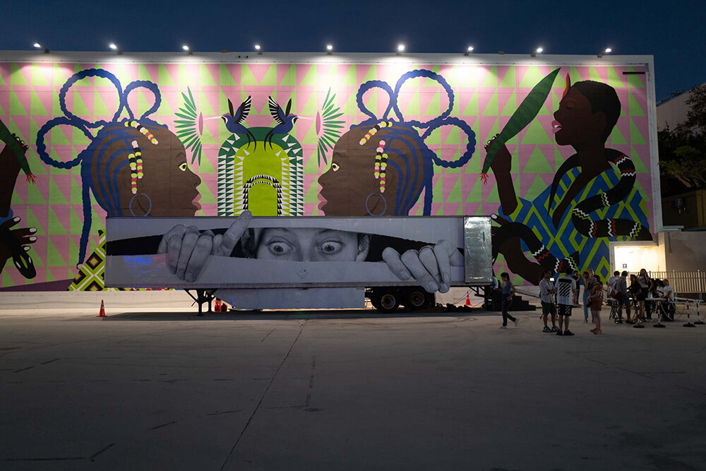 JR's miami mural chronicles 1,048 portraits & stories across the city