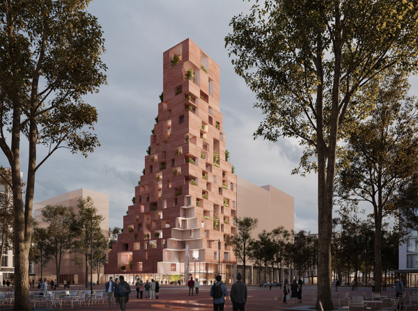 CHYBIK + KRISTOF's winning design for cascading tower in tirana