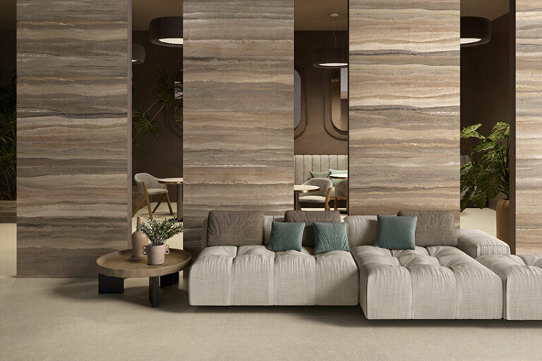 florim focuses on 2024 trends with its porcelain stoneware surfaces