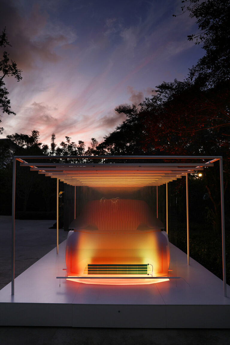 marjan van aubel turns solar cells into lexus LF-ZC sculpture