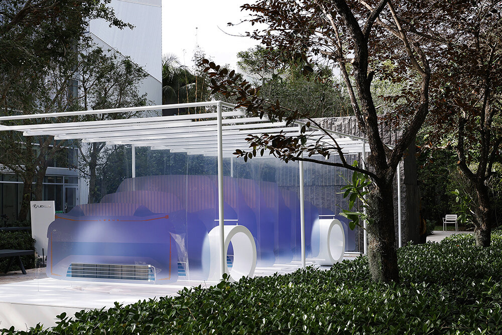 marjan van aubel turns solar cells into lexus LF-ZC sculpture