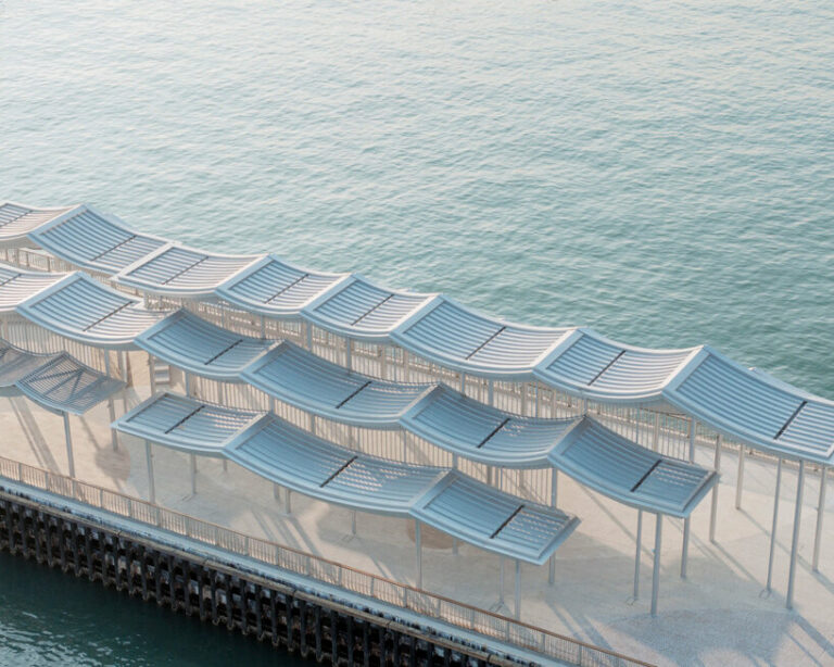 undulating canopy by new office works shelters waterfront promenade in hong kong - Zarkon Group ...