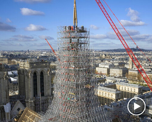 trnsfrm shares an alternative vision of notre dame with stained glass spire