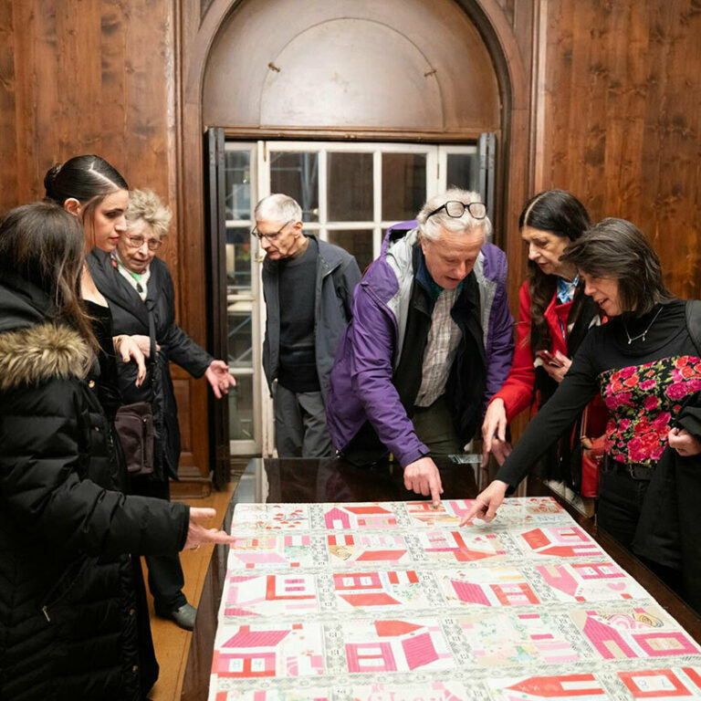 pink greek flag made of bed sheets by artist georgia lale addresses ...