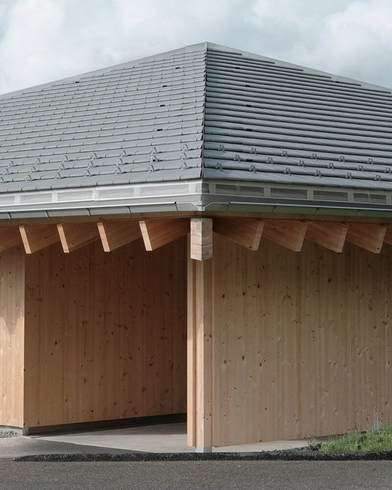 architect charly jolliet tops minimalist alpine house with pyramid roof