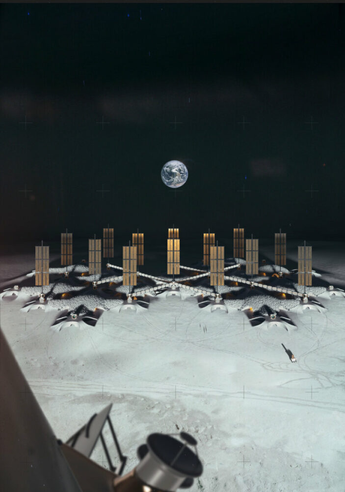 HASSELL's modular moon habitat for EU space agency uses 3D printed ...