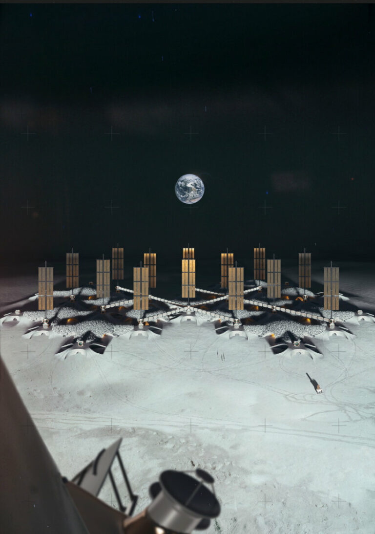 HASSELL's modular moon habitat for EU space agency uses 3D printed ...