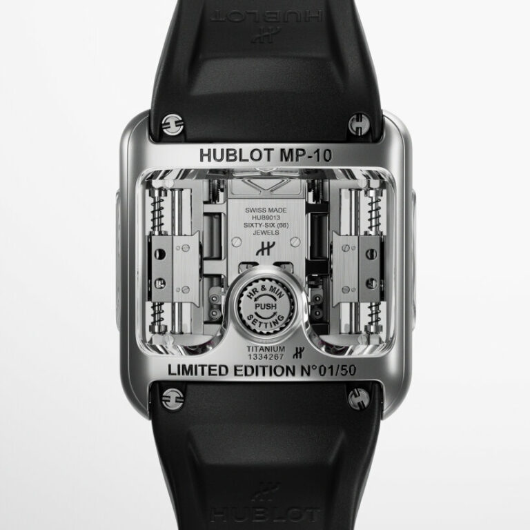hublot's new titanium watch, MP-10 tourbillon weight energy system