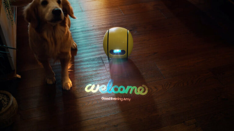 samsung reveals AI robot 'ballie' at CES 2024 samsung reveals AI robot 'ballie' at CES 2024