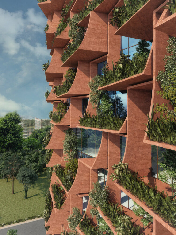 parabolic balconies sprout from sanjay puri's vertical 'forest' in ...