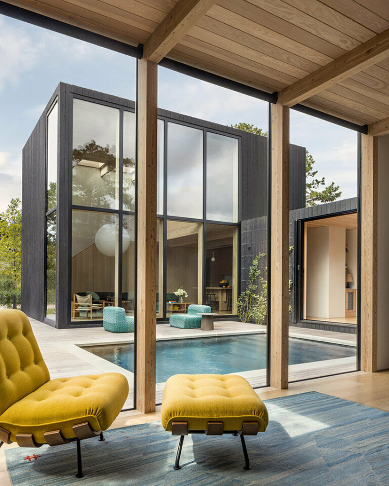 blackened timber beach house hidden in wild dunes of amagansett