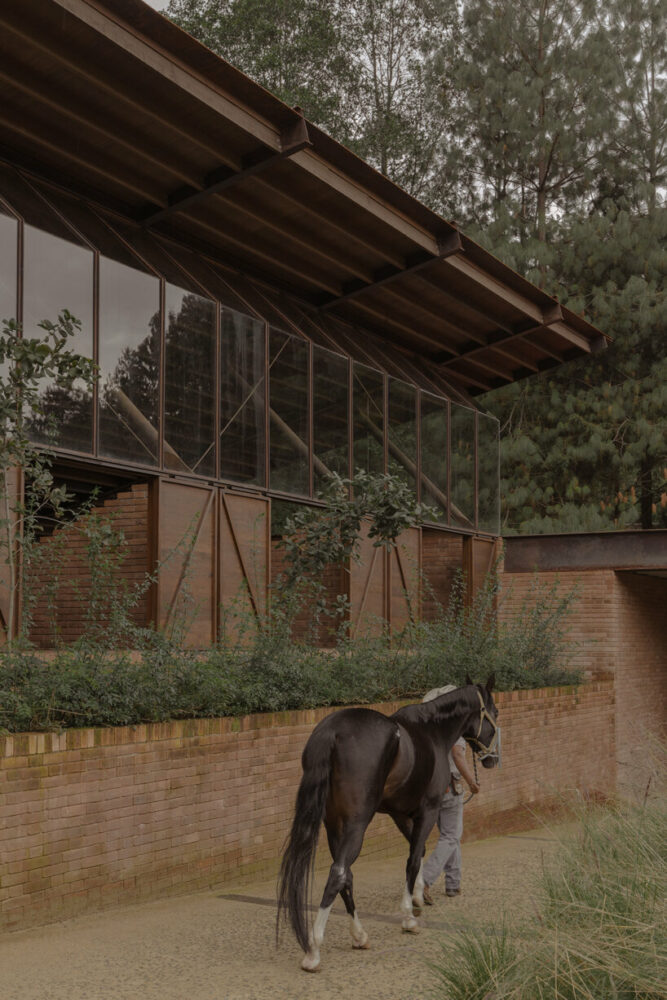 rustic horse stable by módica ledezma blends into its lush mexican setting
