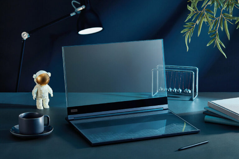lenovo debuts world’s first transparent display laptop with see-through ...