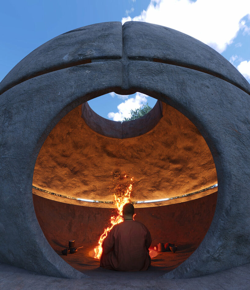 MAKHNO studio's KHRAM temple envisioned as three spherical prayer rooms