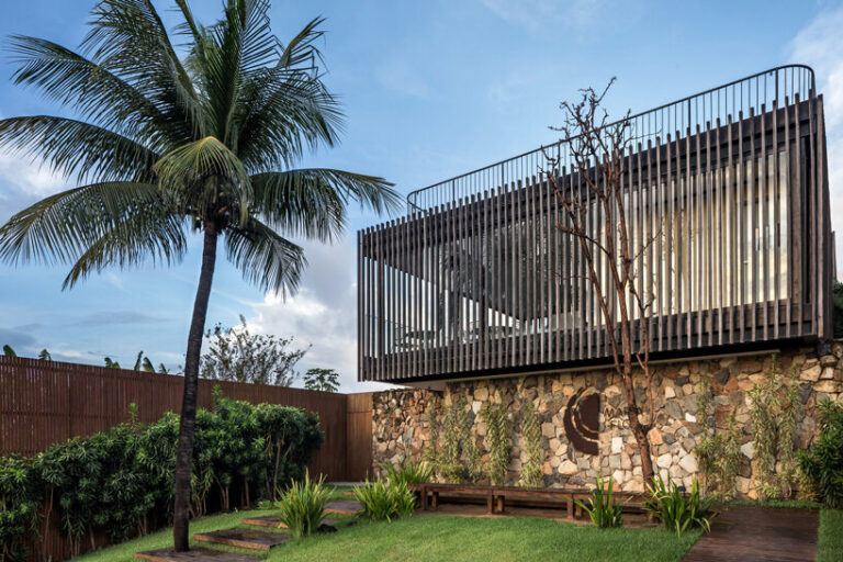 permeable wooden cladding merges boutique hotel with nature in brazil