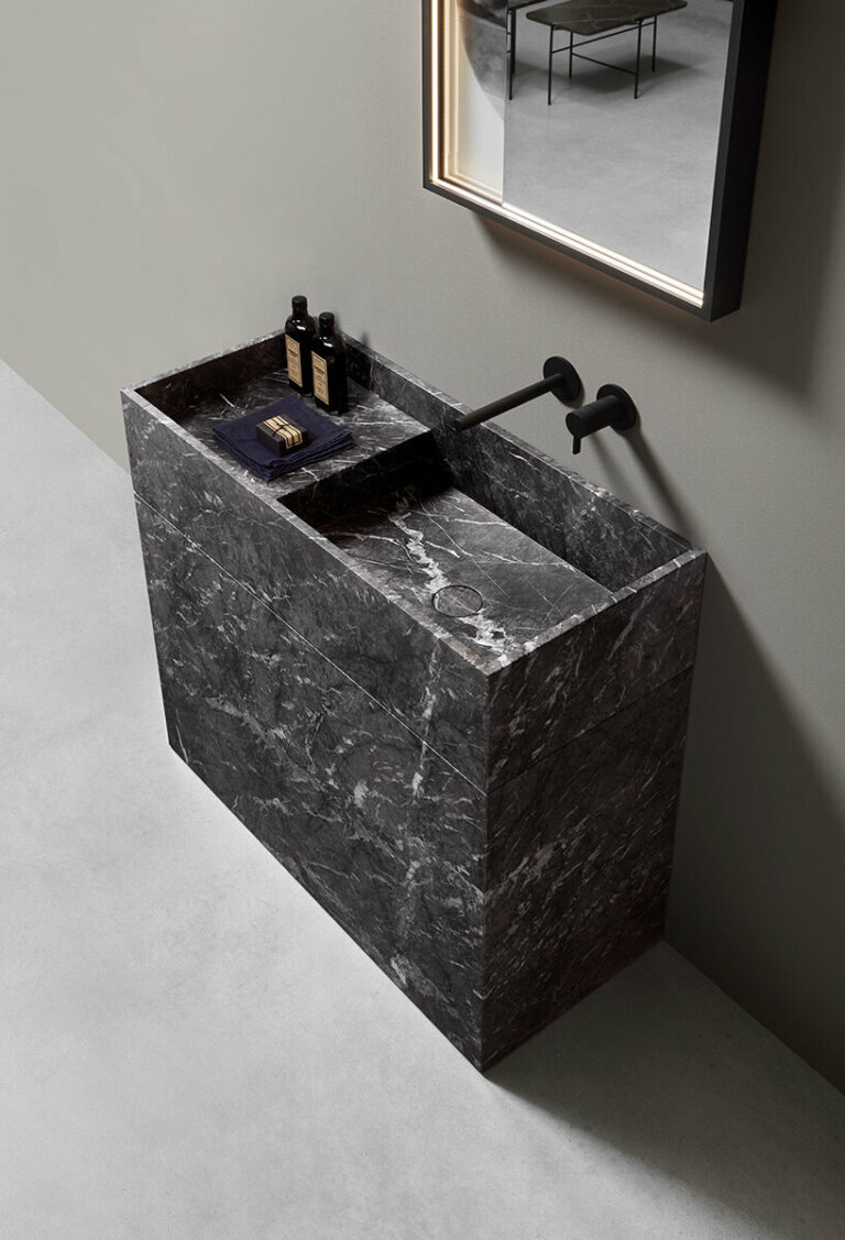 antoniolupi crafts marble's endless combinations in the bathroom