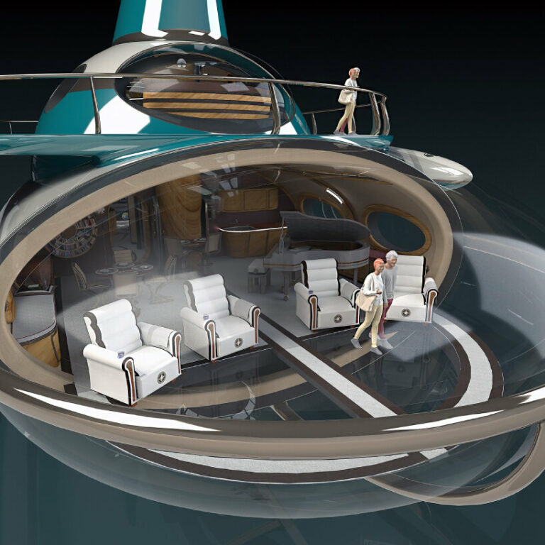 deep sea dreamer vessel plunges underwater as submarine and surfaces as ...