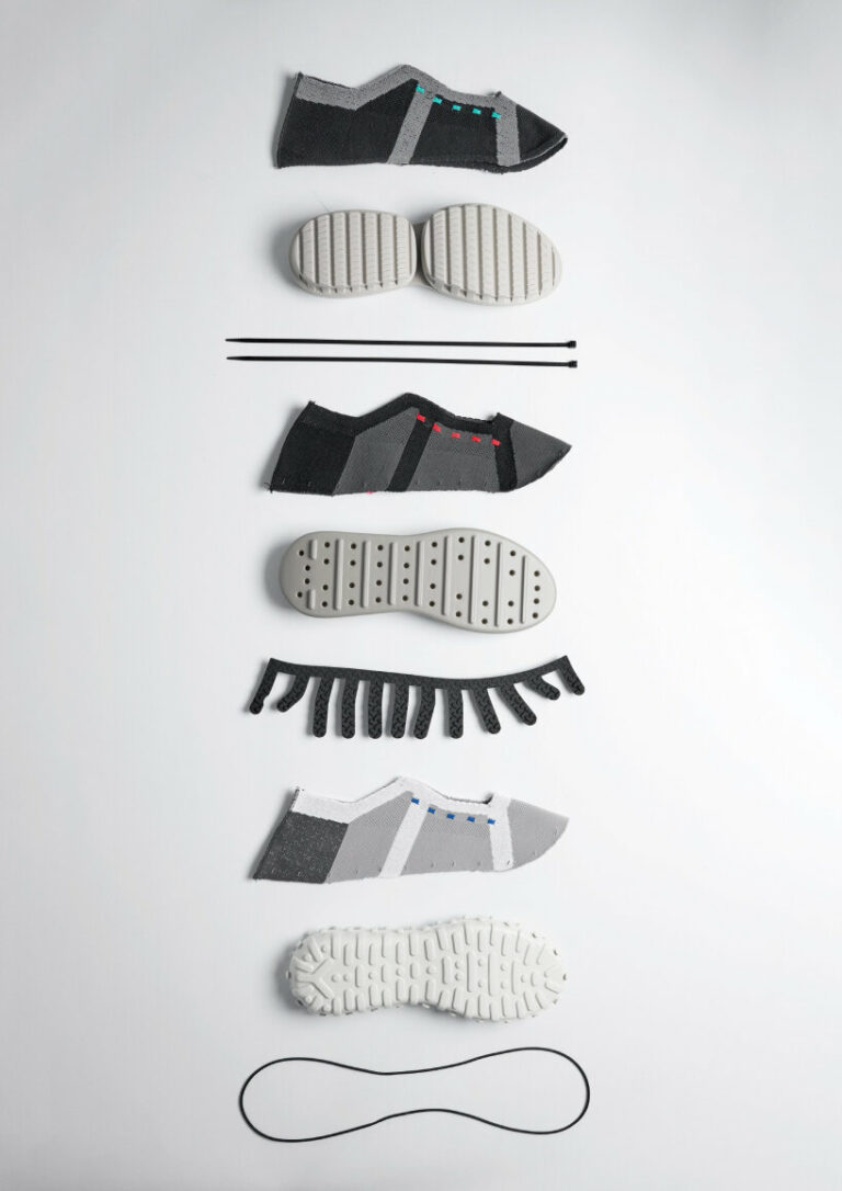 disassembly lab’s 3D knitted recyclable sneakers can be taken apart for ...