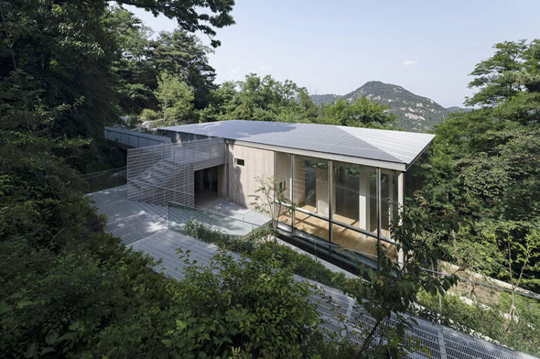 inwang mountain guard post becomes modern forest retreat