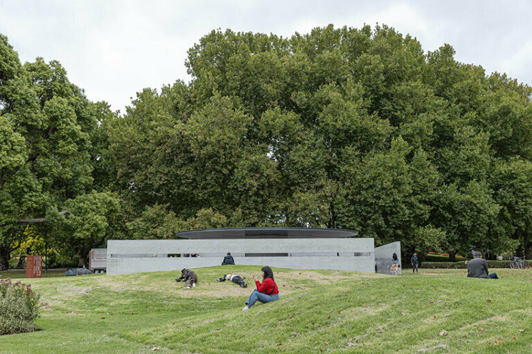 explore tadao ando's MPavilion 10 in melbourne through the lens of danica o. kus
