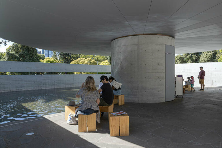 explore tadao ando's MPavilion 10 in melbourne through the lens of danica o. kus