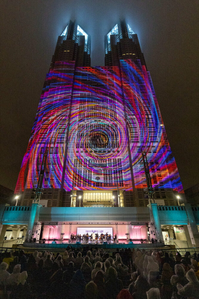 world’s largest projection mapping display by panasonic lights up tokyo ...