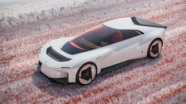 pininfarina's enigma GT, a hydrogen-powered concept car with AR