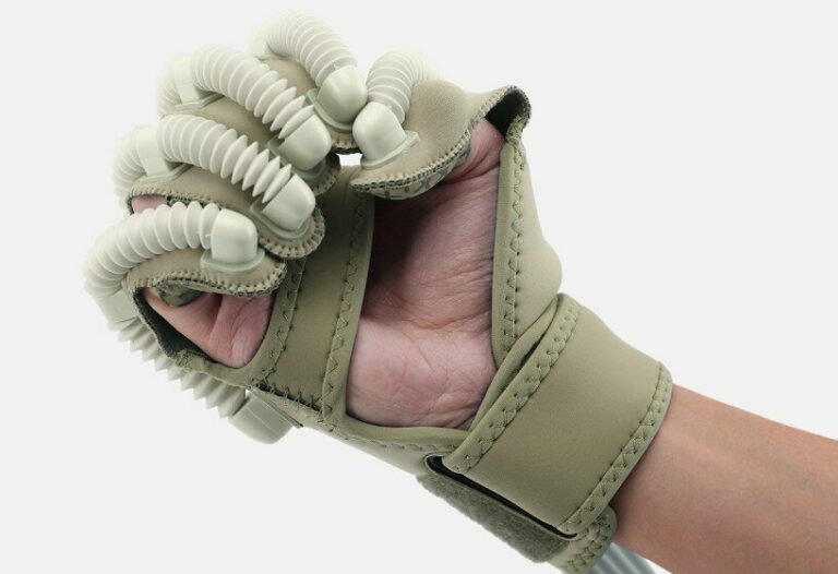 pneumatic robotic glove aids training for hand disability recovery
