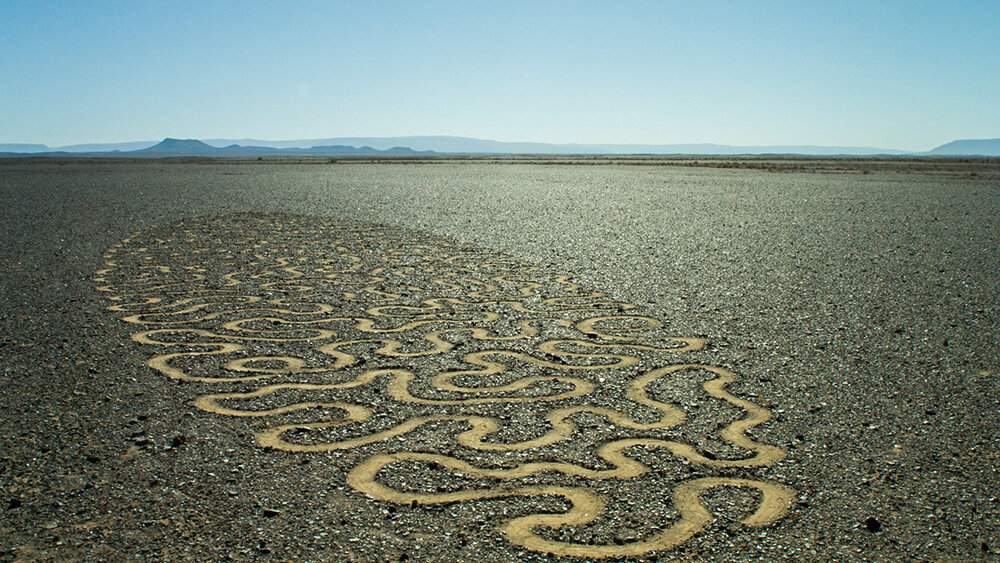 'sculpting this earth' traces land art by strijdom van der merwe over 4 ...