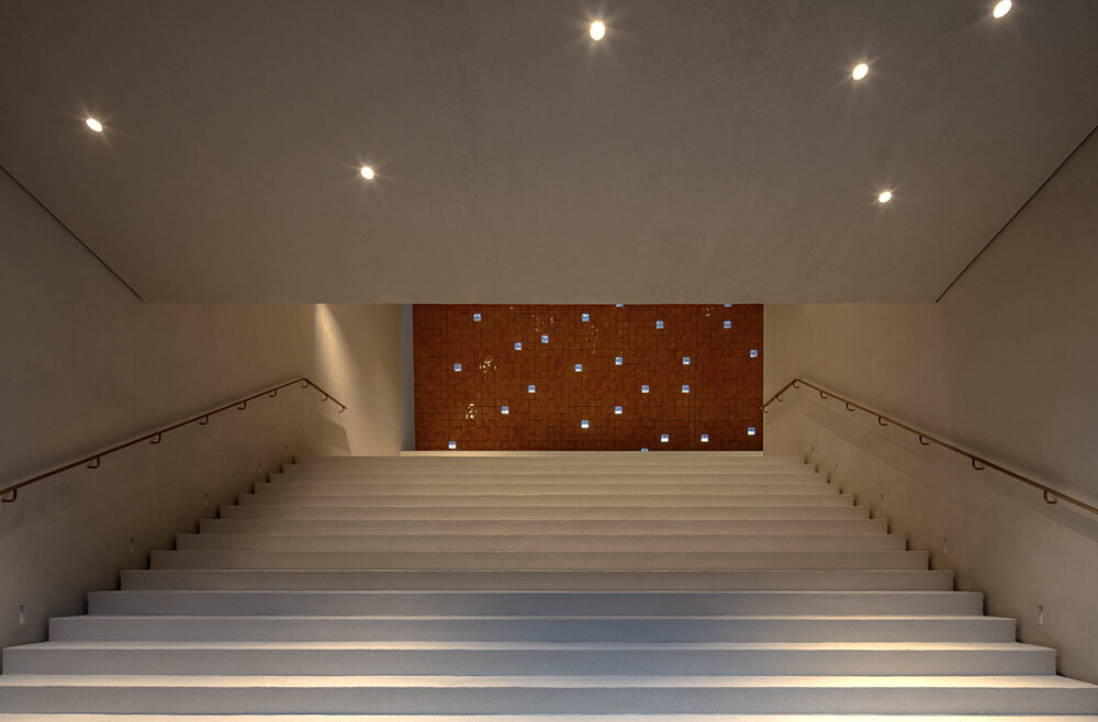 WAAAM museum's glazed yellowish tiles enliven beigou village in china