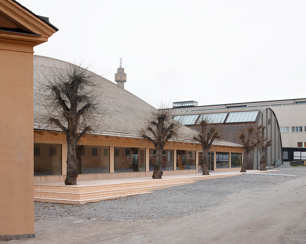 elding oscarson builds visualization dome as museum extension in stockholm