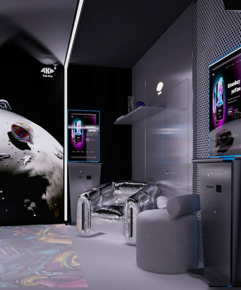 AKNEYE physical space by ftNFT immerses visitors in venice during art biennale 2024