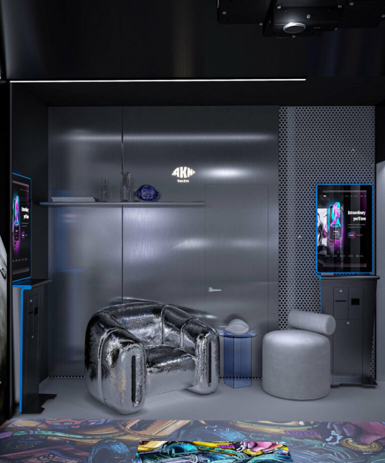 AKNEYE physical space by ftNFT immerses visitors in venice during art biennale 2024